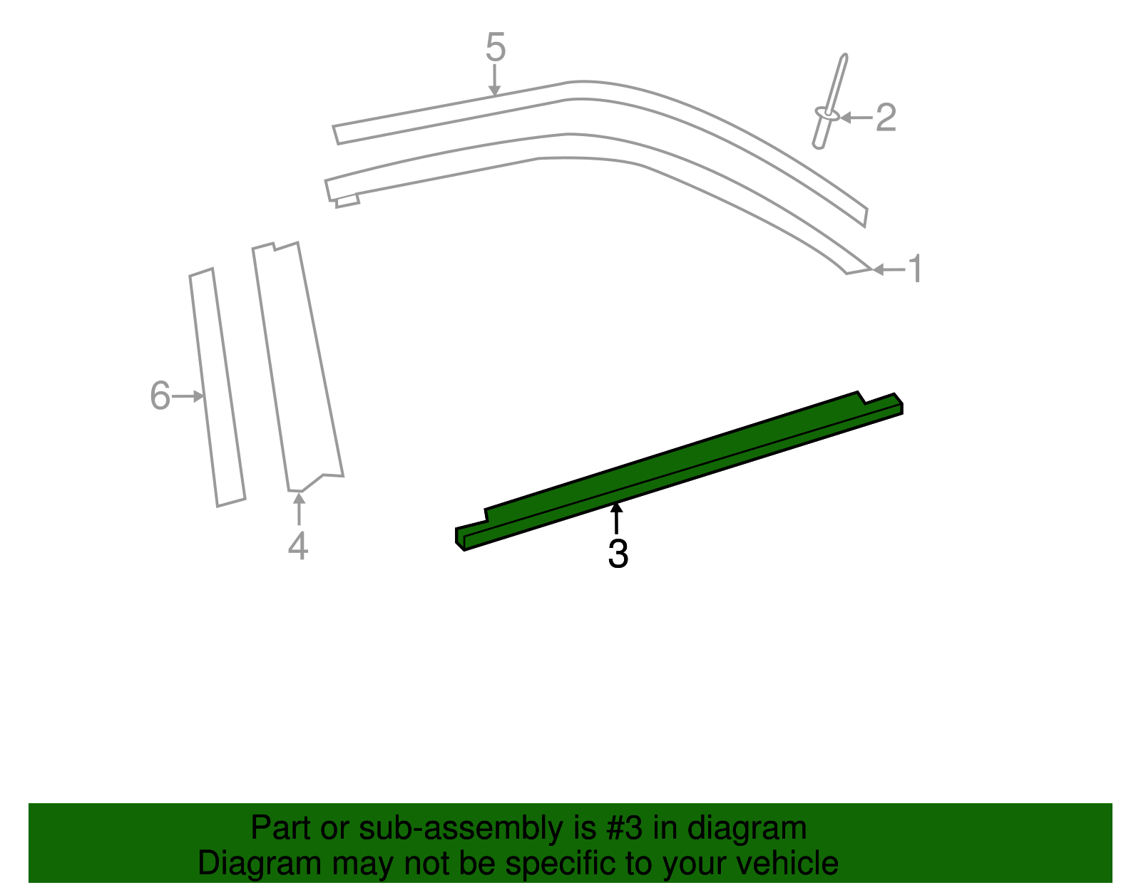 2012-2014 Toyota Camry Belt Molding 75740-06110 | Toyota Parts Center