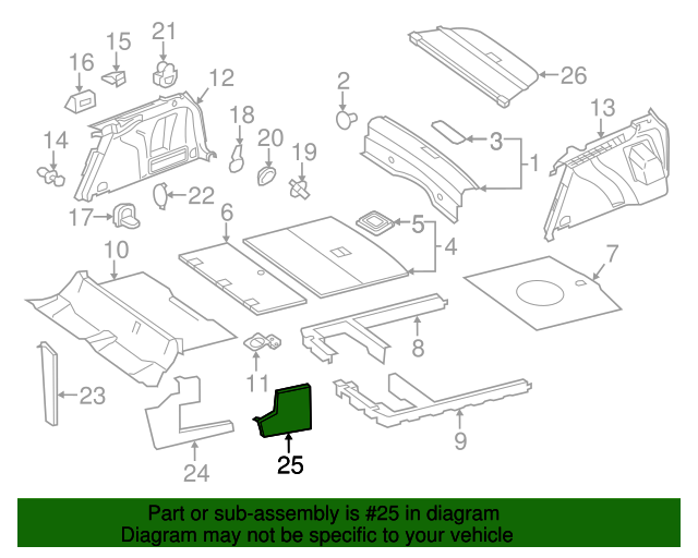 2009-2014 Volkswagen Jetta Sound Absorber 1K9-863-820 | VW Direct Parts