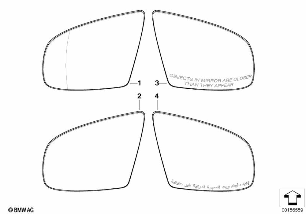 2006-2014 BMW Mirror Glass, Plane, Left 51167298161 | Retail ...