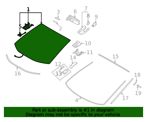 2021-2024 Toyota Venza Windshield 56101-48910 | Toyota Parts Express