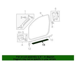 2005-2010 Scion tC Plate Door Scuff O 67911-21020-B0 | Toyota Parts