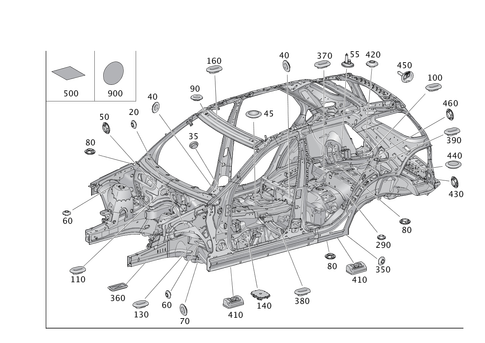 Expansion Plugs, Grommets for 2014 Mercedes-Benz GL 450 | Mercedes-Benz ...