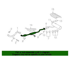 17420-28520 Center Pipe - Toyota | Mike Calvert Toyota Parts