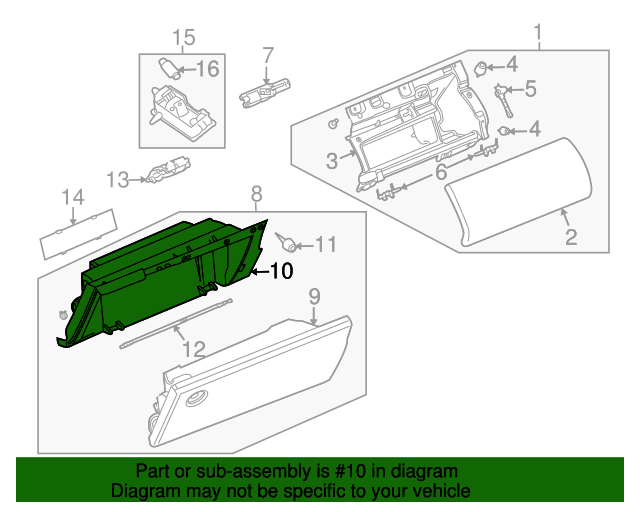 2010-2012 Land Rover Range Rover Glove Box Frame LR012683 | OEM Parts ...