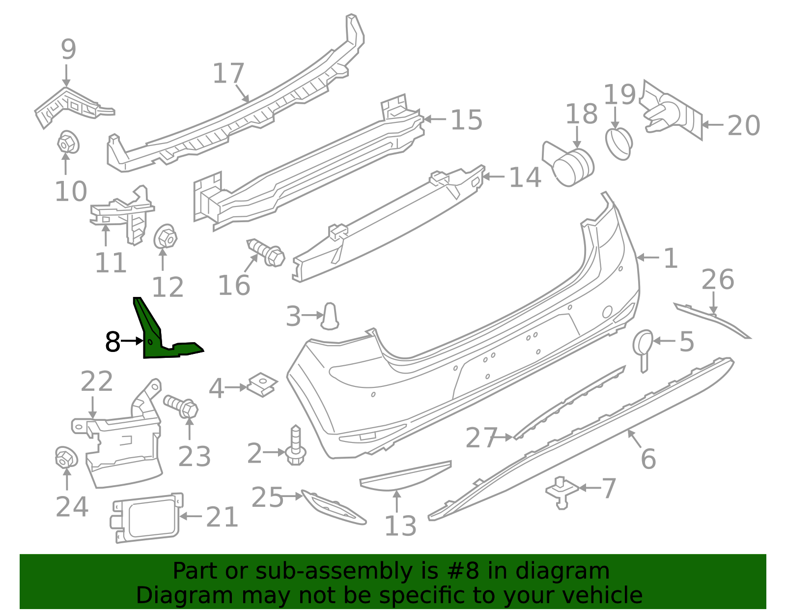 2018-2019 Volkswagen Golf R Lower Retainer 5G6-807-510-C | OEM VW Parts ...
