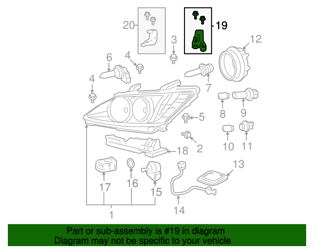 81194-33070 - Repair Bracket - 2010-2012 Lexus ES350 | MyLexusParts