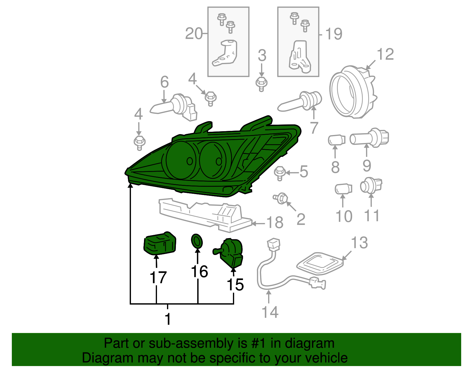 81185-33751 - Headlamp Assembly For 2012 Lexus ES350 | Lexus OE Parts