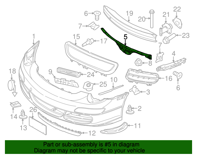 OEM Porsche Bumper Cover Retainer Strip (99750553100) 2005-2013 Porsche ...