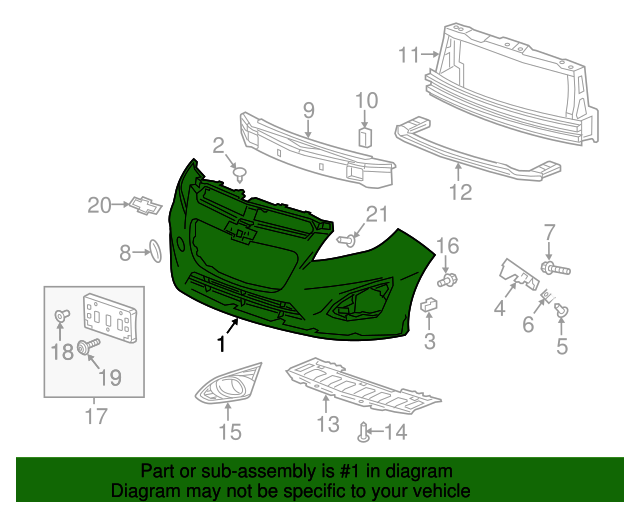 95141821 - OEM GM Bumper Cover | GMPartsCenter.net | GM Parts Center