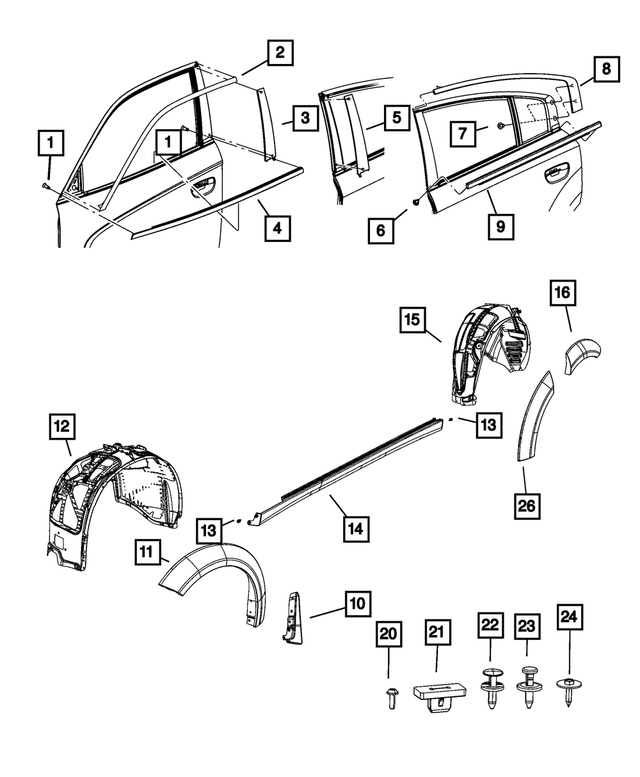 2021 Dodge Charger Day Light Opening Molding, Left 57010505am | My ...