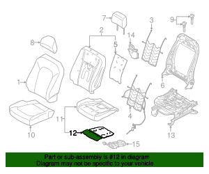 2020-2022 Ford Seat Cushion Heater JL3Z-14D696-H | OEM Parts Online