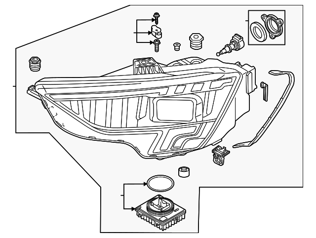 2022-2024 Audi Headlamp Assembly 8Y0-941-034-B | OEM Parts Online