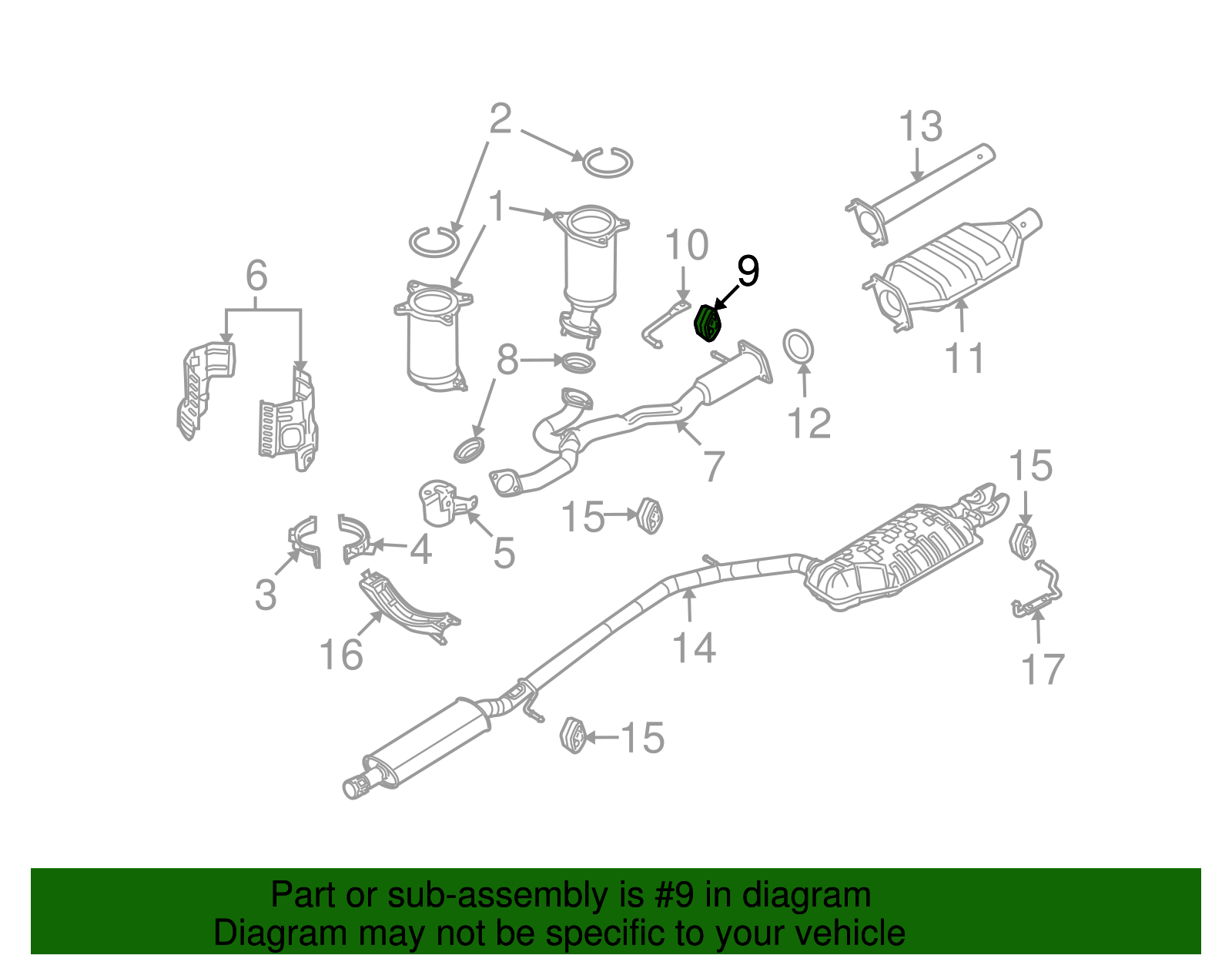 5F9Z-5F262-AA - Muffler & Pipe Insulator 2005-2019 Ford | Ford Parts Direct