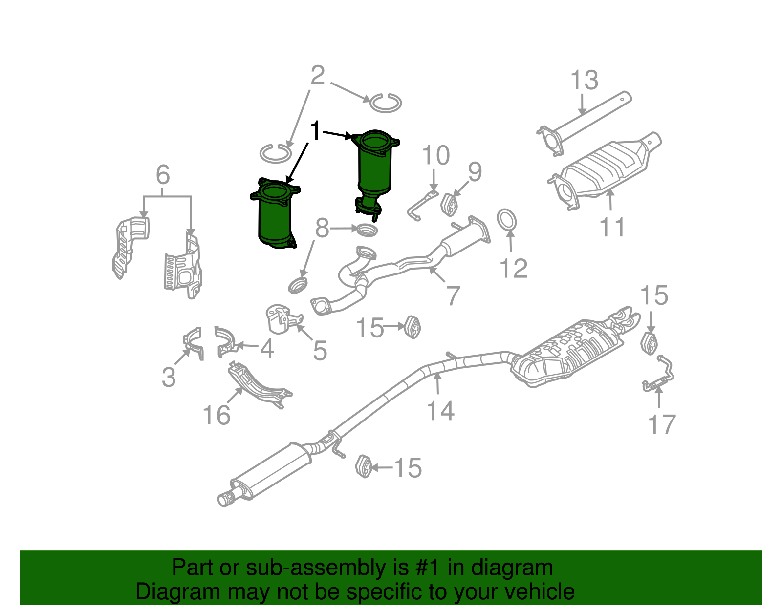 2008-2012 Ford Converter BG1Z-5E212-A | OEM Parts Online