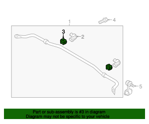 55513-3N200 - Stabilizer Bar Bushing 2014-2024 Kia | Genuine Kia Parts