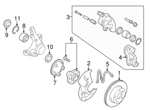 1990-2008 Subaru Wheel Hub 28052AA010 | SubaruOnlineParts.com