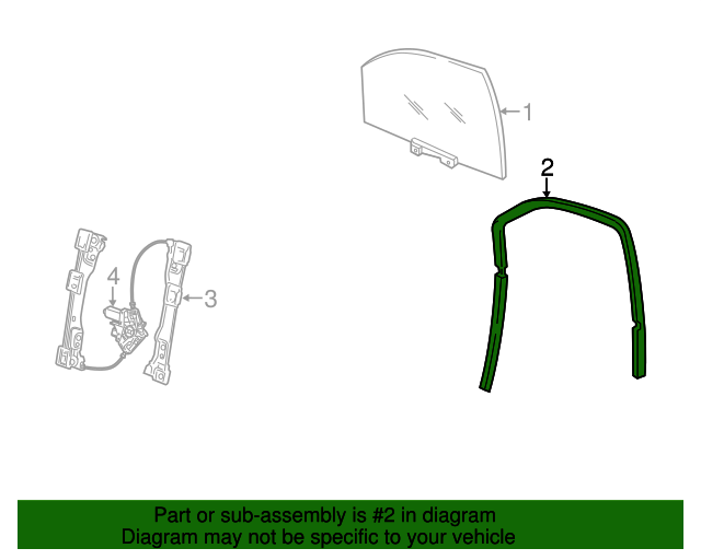 2011-2019 Jeep Grand Cherokee Glass Run 55399191AH | TascaParts.com