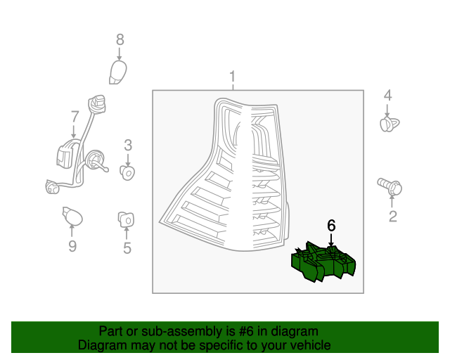 52562-60070 - Tail Light Bracket 2010-2023 Lexus GX460 ...