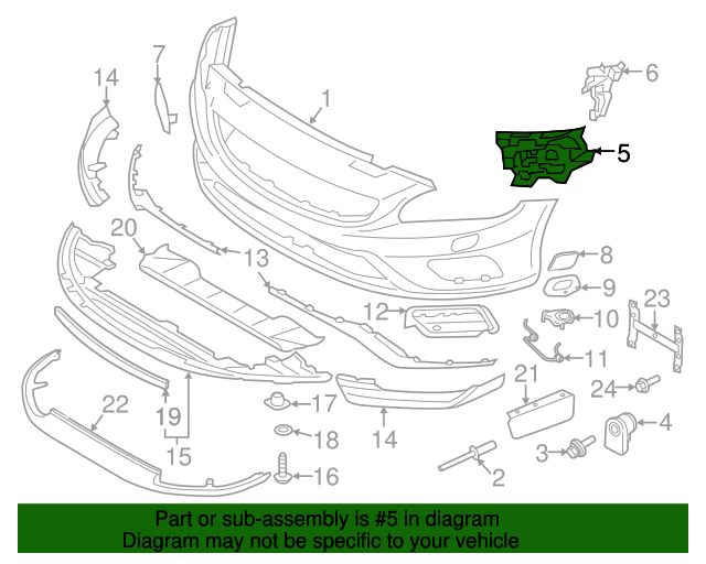 2014-2018 Volvo Bumper Cover Bracket 31383140 | AutoNationParts.com