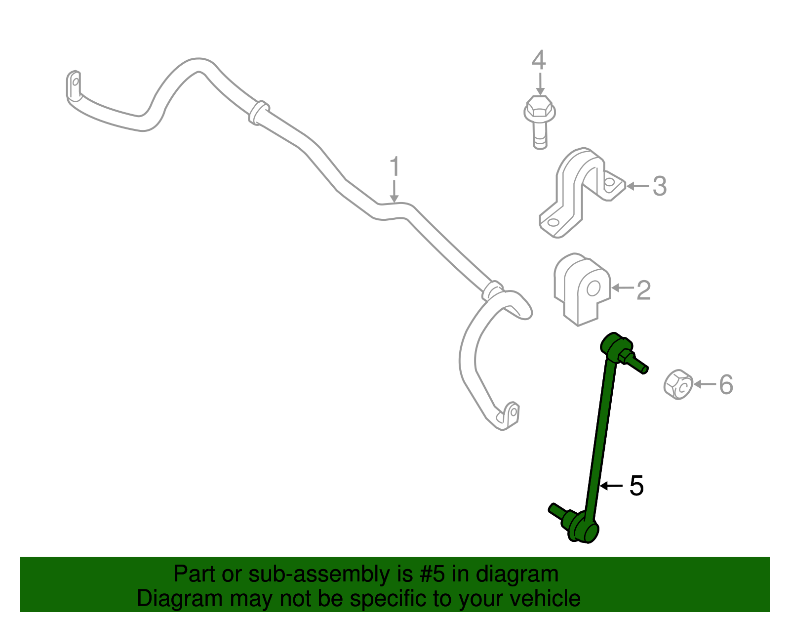 2015-2021 Nissan Stabilizer Link 54618-9AM1A | Bill Kay Nissan Parts