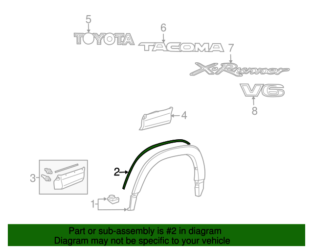75659-04060 - Flare Pad 2006-2013 Toyota Tacoma | Ourisman Toyota Parts