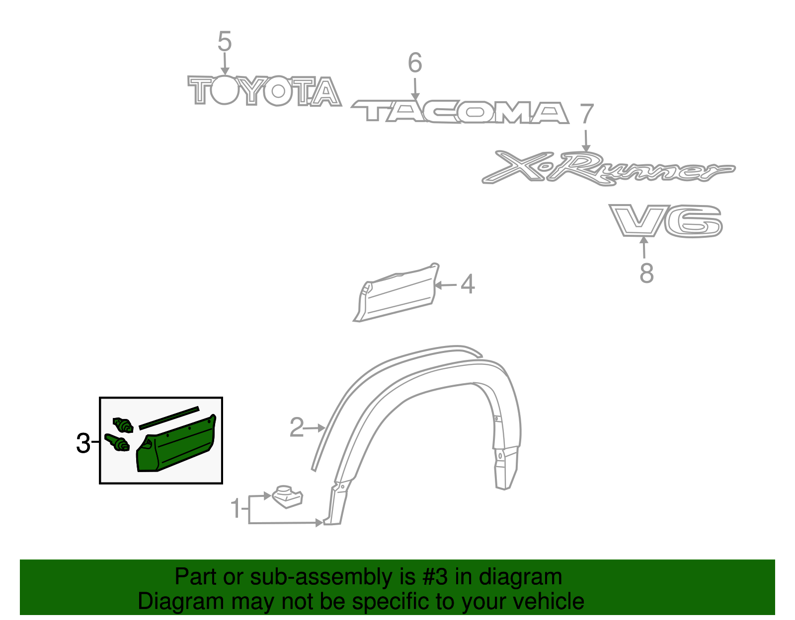 2005-2013 Toyota Tacoma 2005-2013 Toyota Tacoma - Rocker Molding 75850 ...