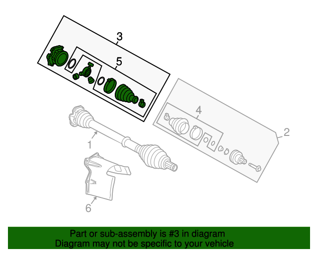 4H0-498-103-A - Inner Joint Assembly 2008-2020 Audi | Audi OEM Parts