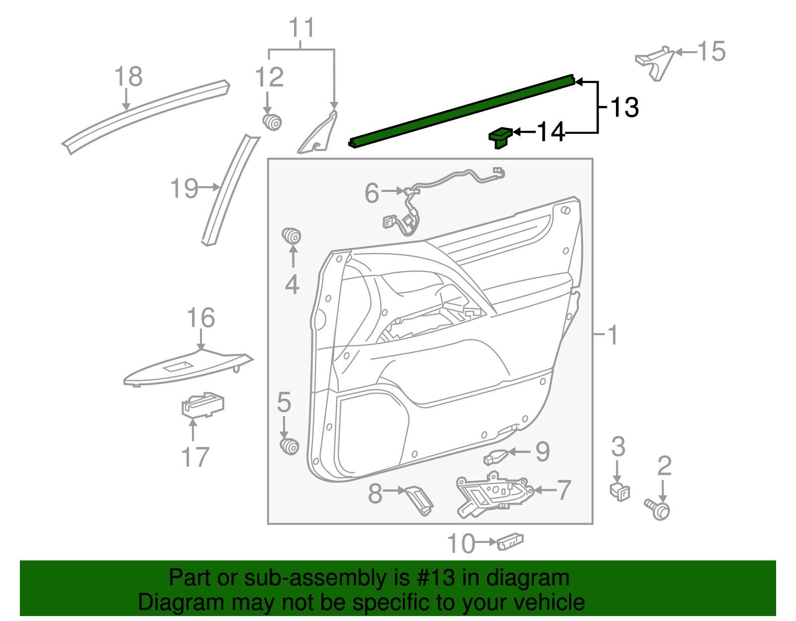 2016-2021 Lexus LX570 Belt Weather-Strip 68171-60070 | OEM Parts Online