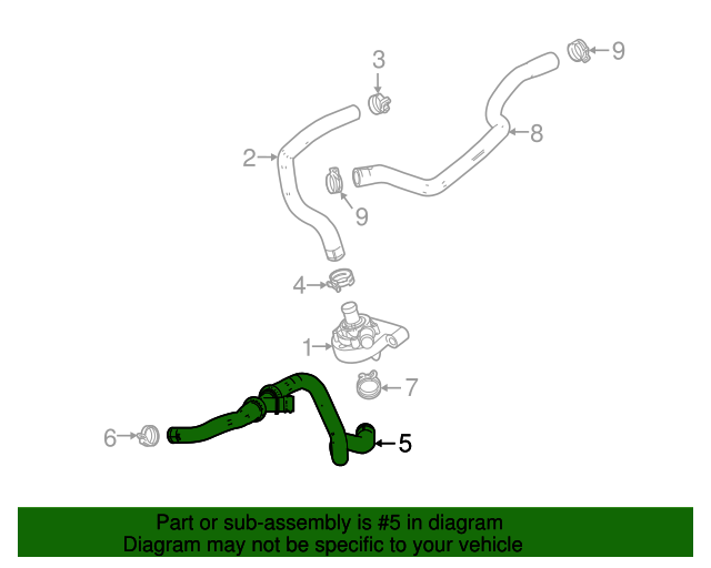 39060545 - Heater Outlet Hose 2018-2020 Buick | Gateway Buick GMC Parts