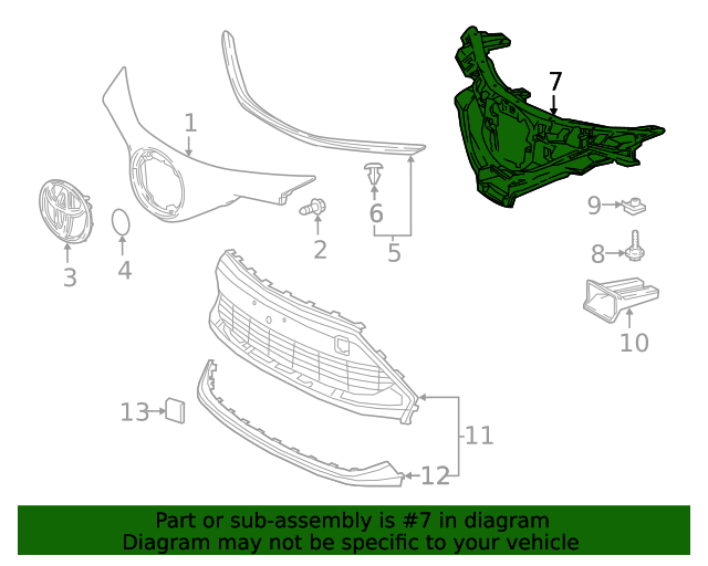 53112-10060 - Mount Frame - 2020-2021 Toyota C-HR | OEM Genuine Toyota ...
