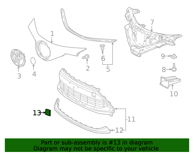 2020-2022 Toyota C-HR Tow Eye Cap 52128-10100 | Toyota Parts Center