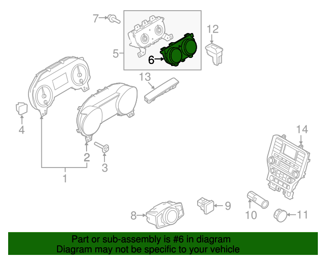 2015-2017 Ford Mustang Lens FR3Z-10890-C | OEM Parts Online