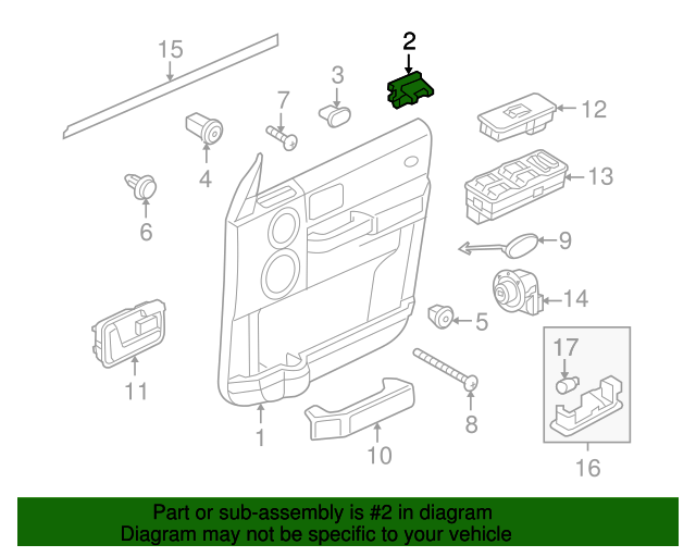 Genuine Door Trim Panel Retainer Clip for 2005-2013 Land Rover | Land ...