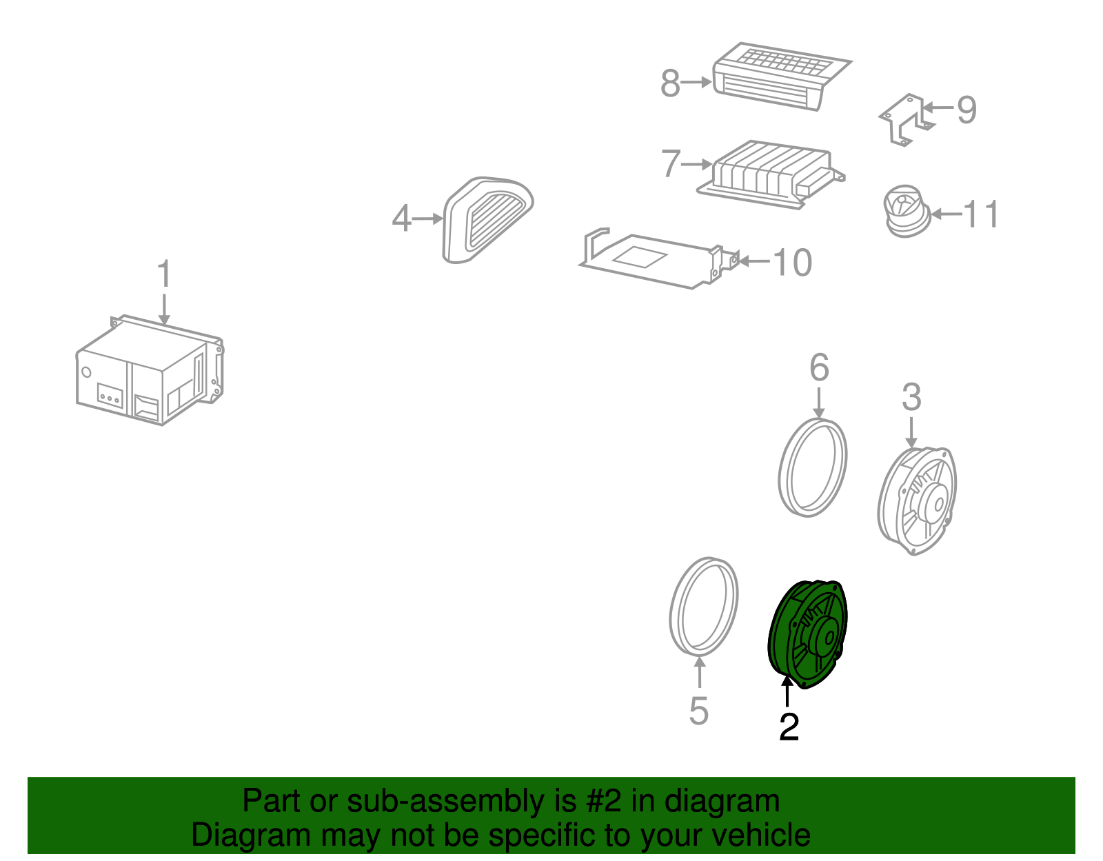 2012-2019 Volkswagen Beetle Door Speaker 5C5-035-454-D | VW Car Part