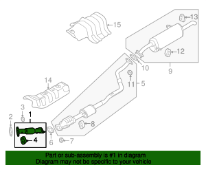 2012-2017 Hyundai Accent Exhaust Pipe 28610-1R220 | AutoNationParts.com