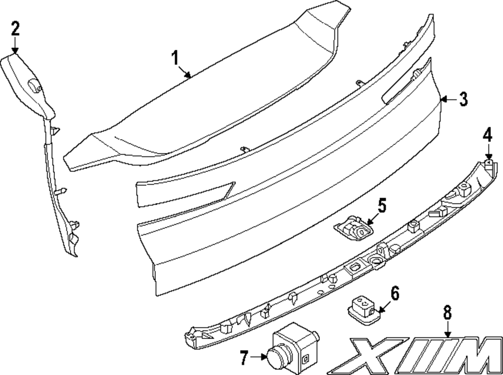51-62-5-A17-7C4 - 2023-2024 BMW XM - Spoiler | BMWPartsHub