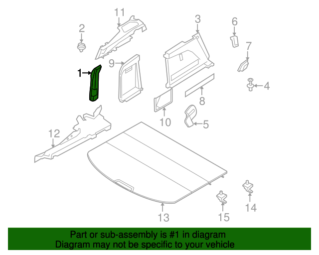 51479135346 - 2008-2014 BMW X6 Pillar Trim (51-47-9-135-346) | BMW of ...