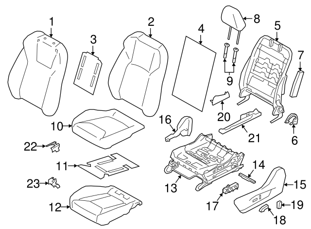 2018-2023 Subaru Outer Finish Panel 64115FL311VH | OEM Parts Online