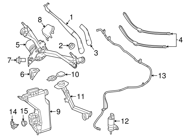 213-860-00-64 - Washer Fluid Reservoir Filler Pipe 2017-2023 Mercedes ...