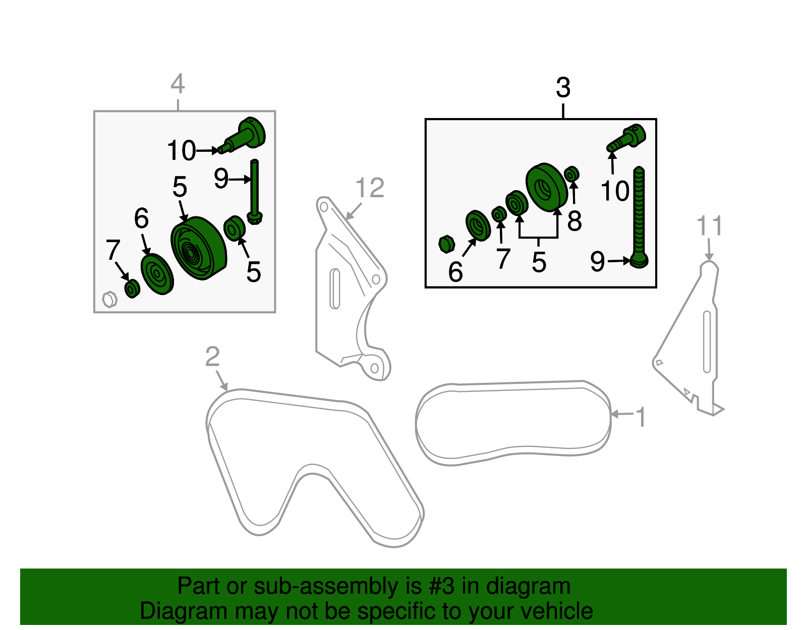 2001-2007 Nissan Idler Pulley 11925-AG30A | Nissan Parts Central