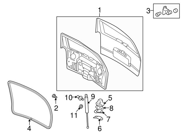 Genuine Hood And Lift-gate Stud for 11569762 | Over 30% Off All Genuine ...