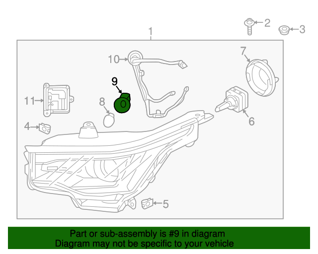 2017-2019 GMC Acadia Headlamp Socket 84009790 | GMPartsDirect.com