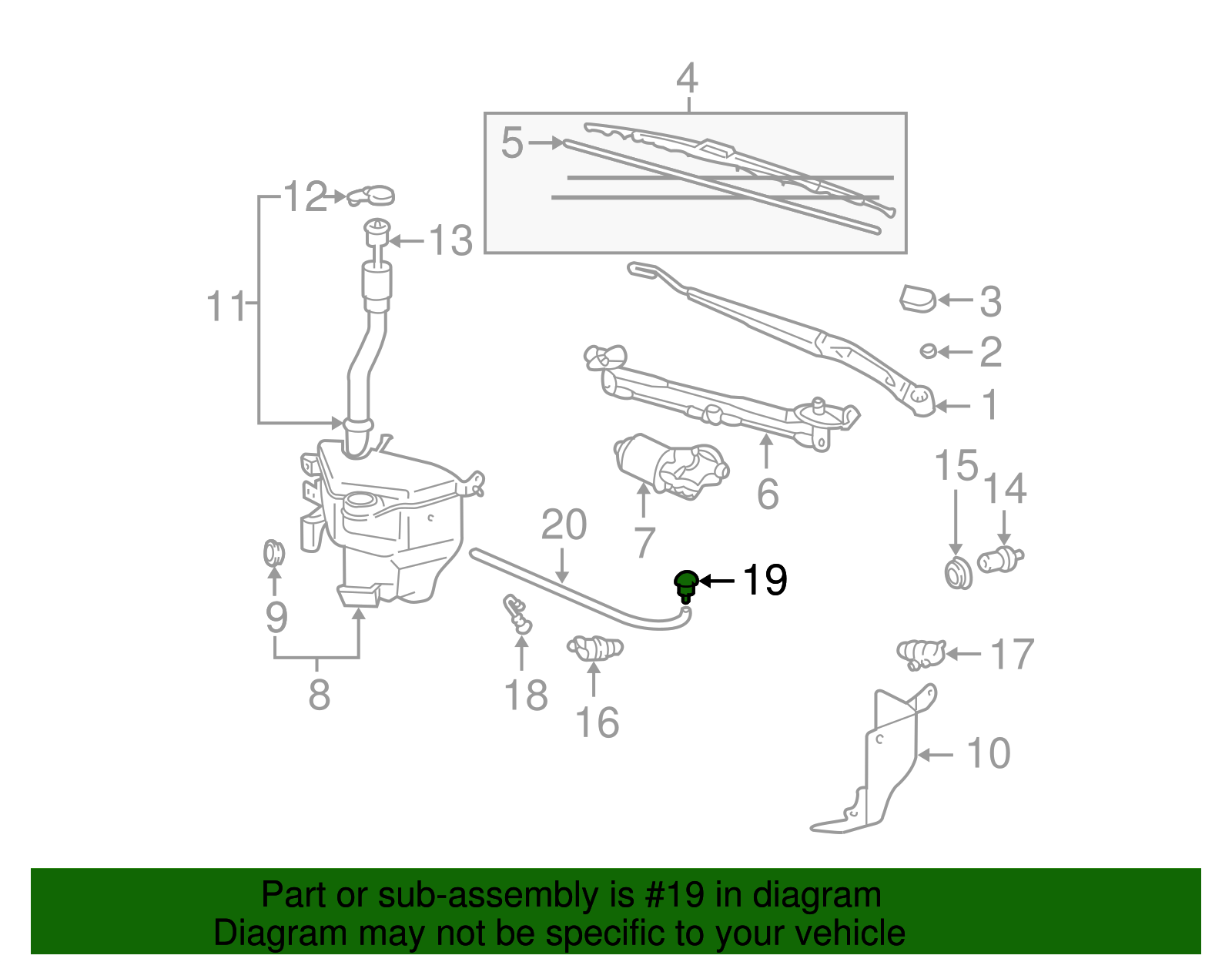 2003-2009 Toyota 4Runner Nozzle 85381-52151 | Toyota Parts Center