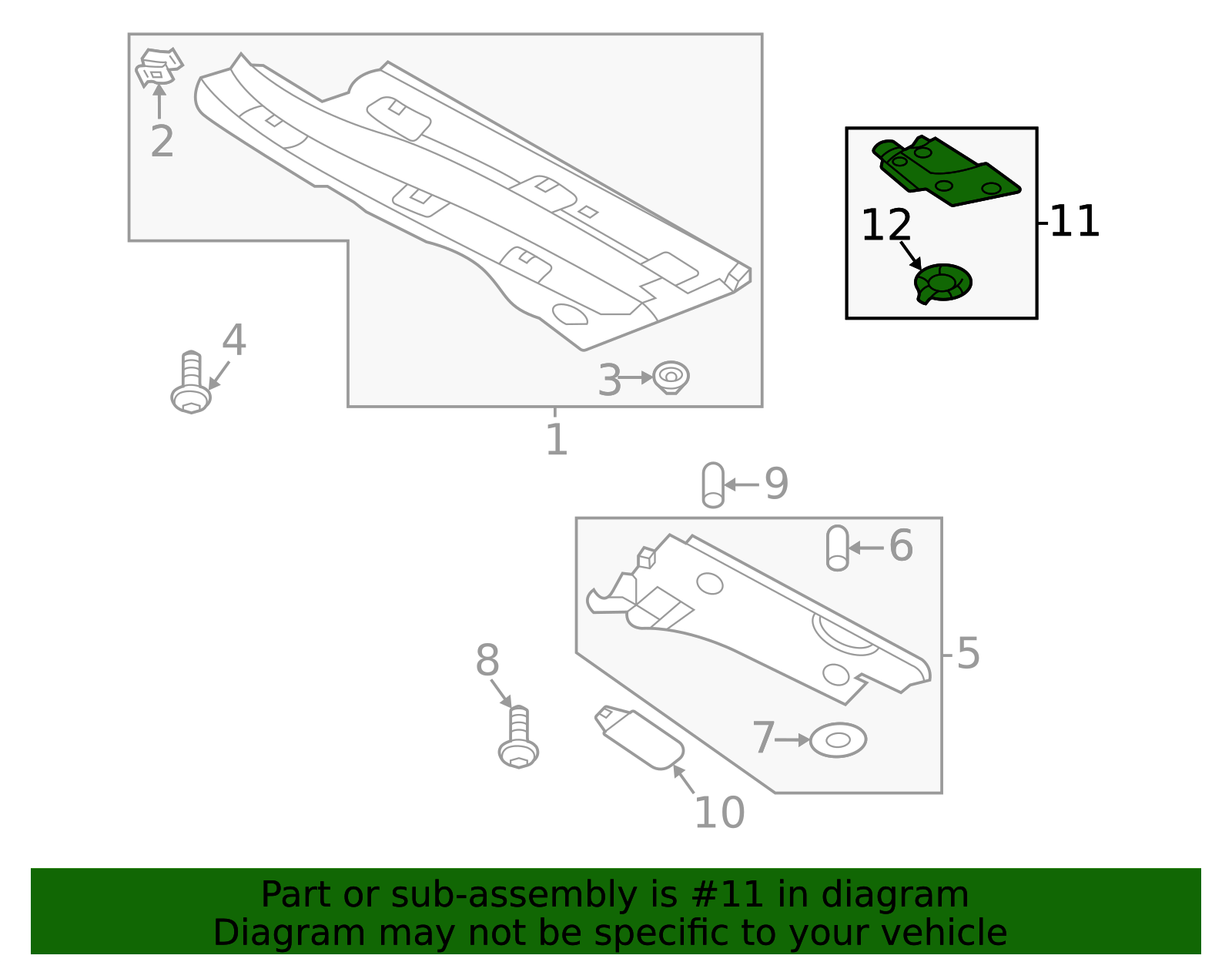 2020-2025 Volkswagen Atlas Cross Sport Sound Absorber 3QF-825-285-A ...