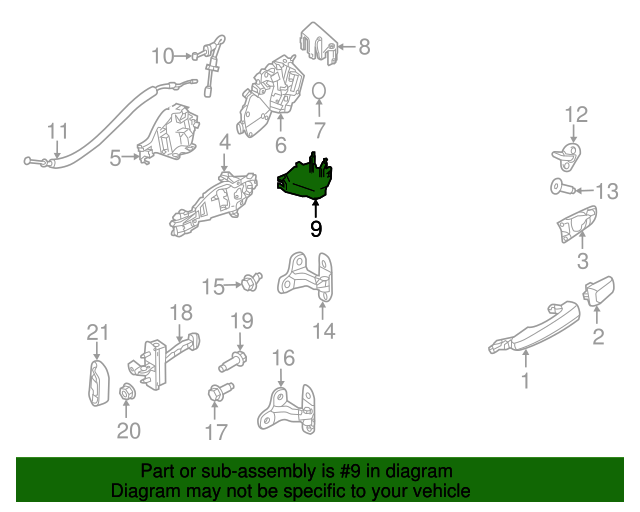 2014-2023 Land Rover Lock Assembly Lower Cover LR058118 | JaguarParts.com