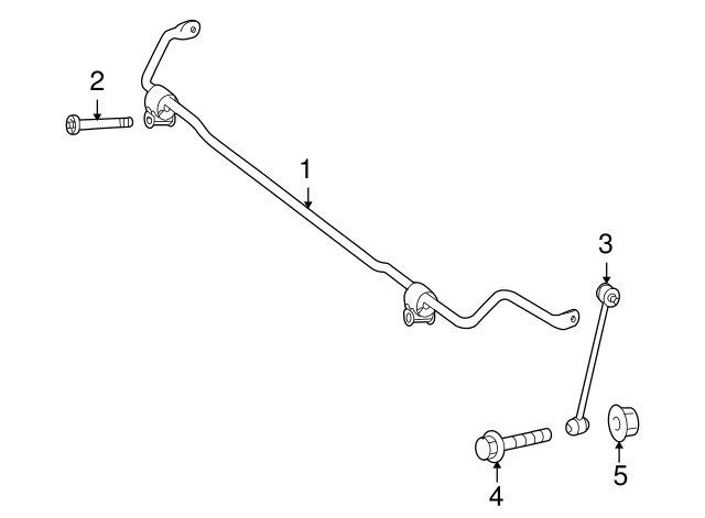 204-326-14-65 - Suspension Stabilizer Bar 2010-2017 Mercedes-Benz ...