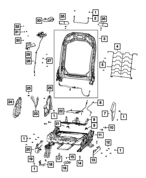 Front Seats - Adjusters, Recliners, Shields and Risers for 2018 Jeep ...