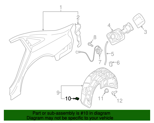 Wheelhouse Liner U-Nut - Audi (N-909-591-01) | Audi USA Par
