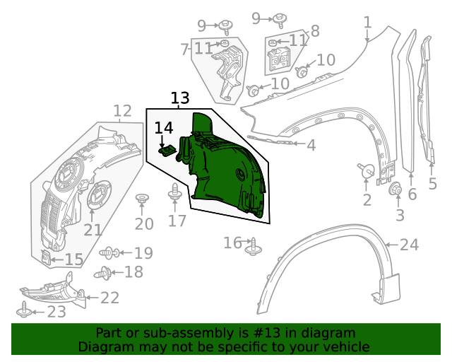 247-880-80-09 - Rear Fender Liner 2020-2023 Mercedes-Benz | MB Parts Source