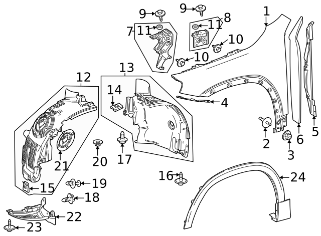 247-885-01-00 - Wheel Opening Molding 2021-2023 Mercedes-Benz GLA 250 ...